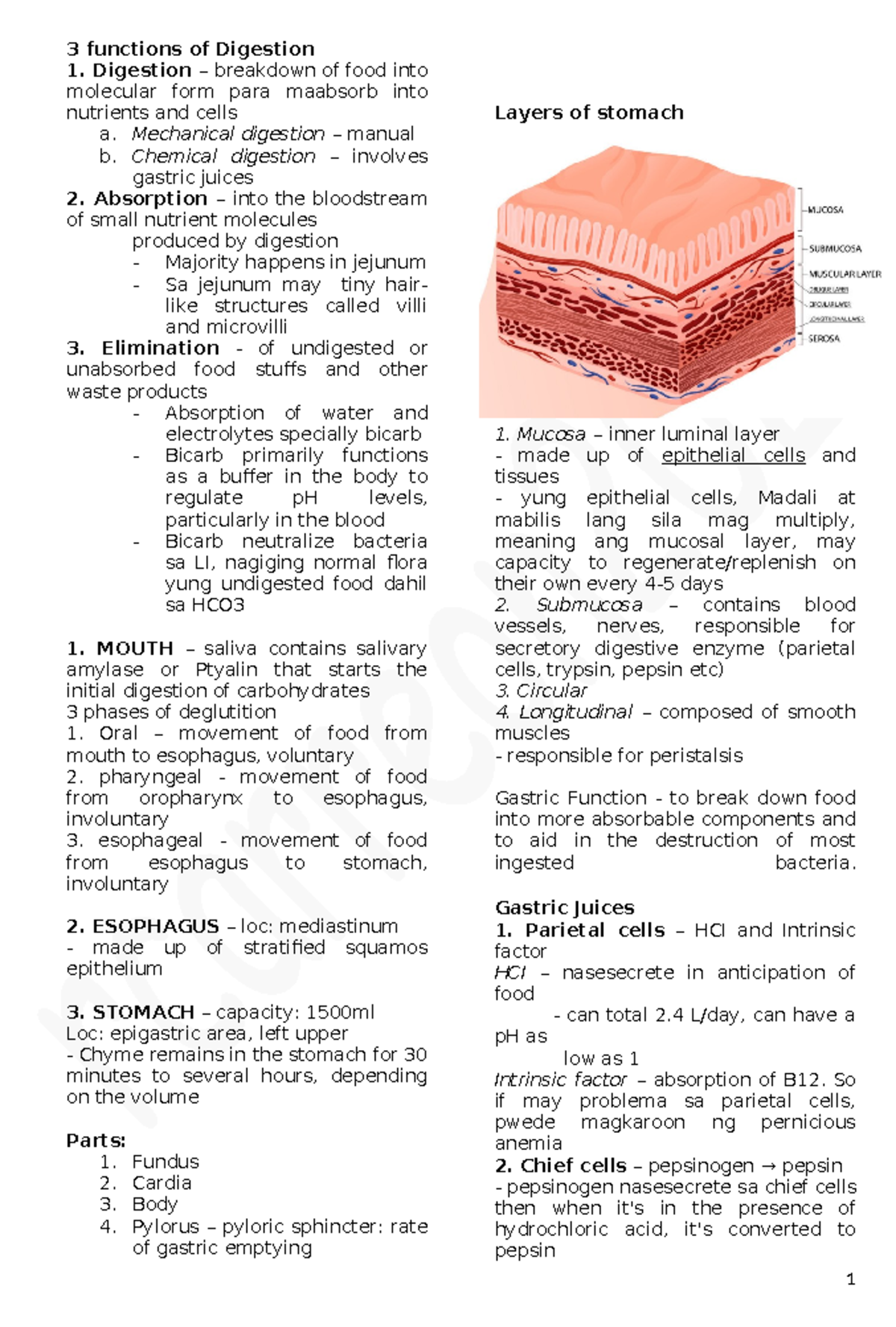 Upper GIT Functions and Processes: Notes for Course [Course Code] - Studocu