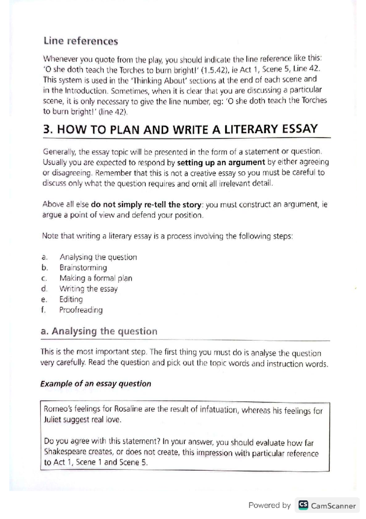 Literary Essay Writing Guide: Analyzing Shakespeare's Love Themes - Studocu