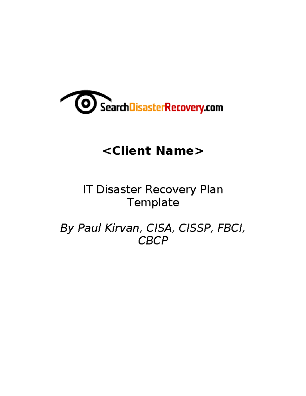 IT Disaster Recovery Plan Template (C3095783) - Comprehensive Guide ...