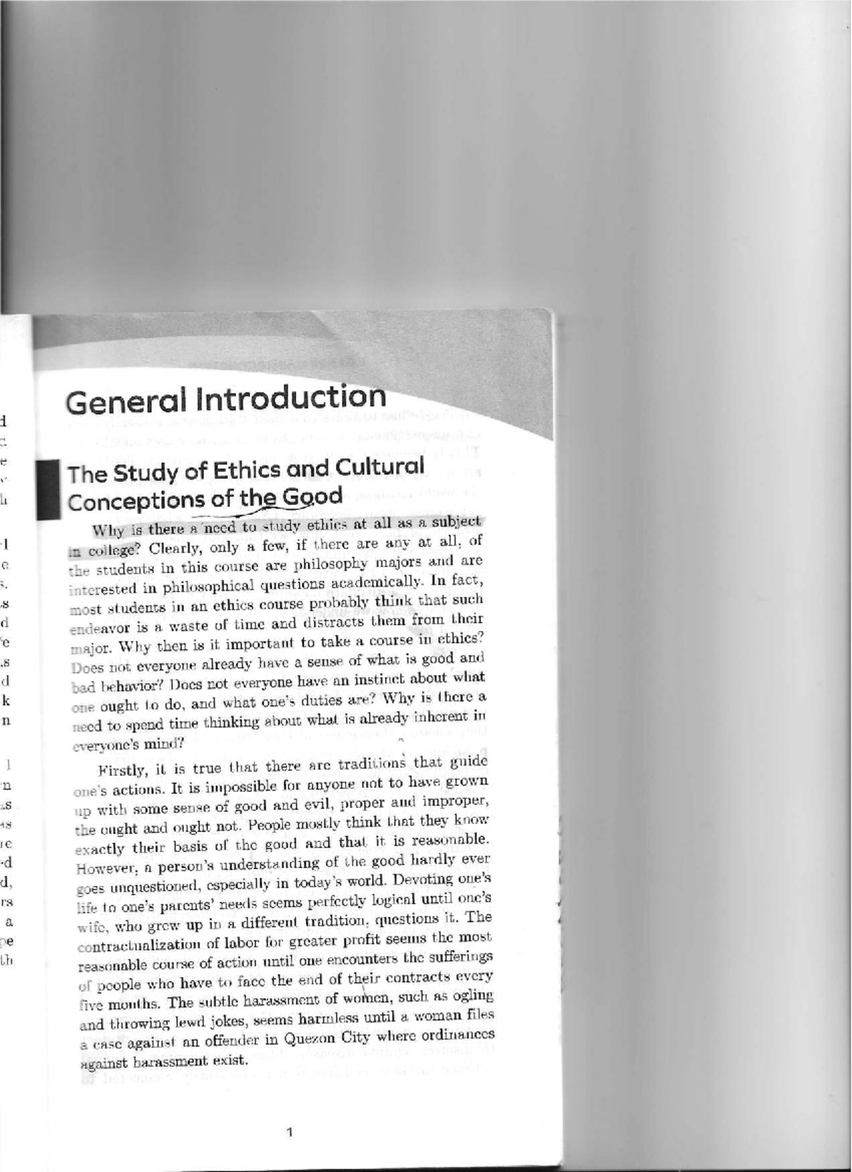 Ethics 101: General Introduction to Cultural Conceptions of the Good ...