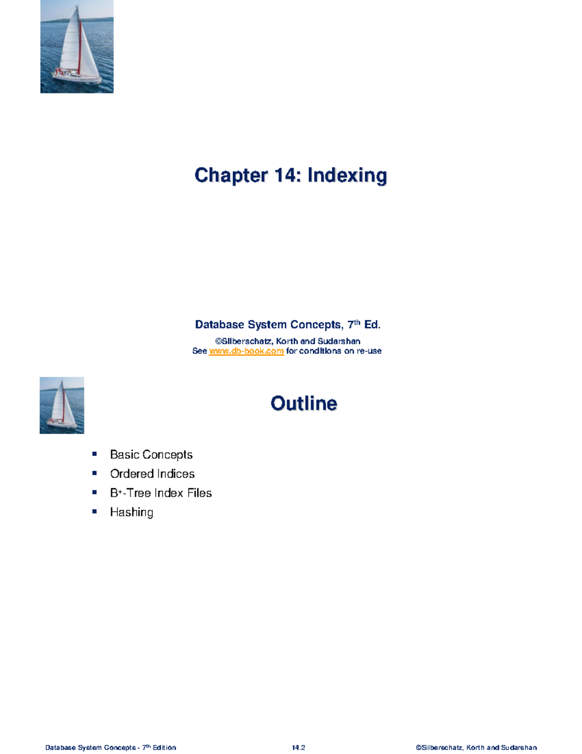 Database System Concepts - 7th Ed. Chapter 14: Indexing Overview - Studocu