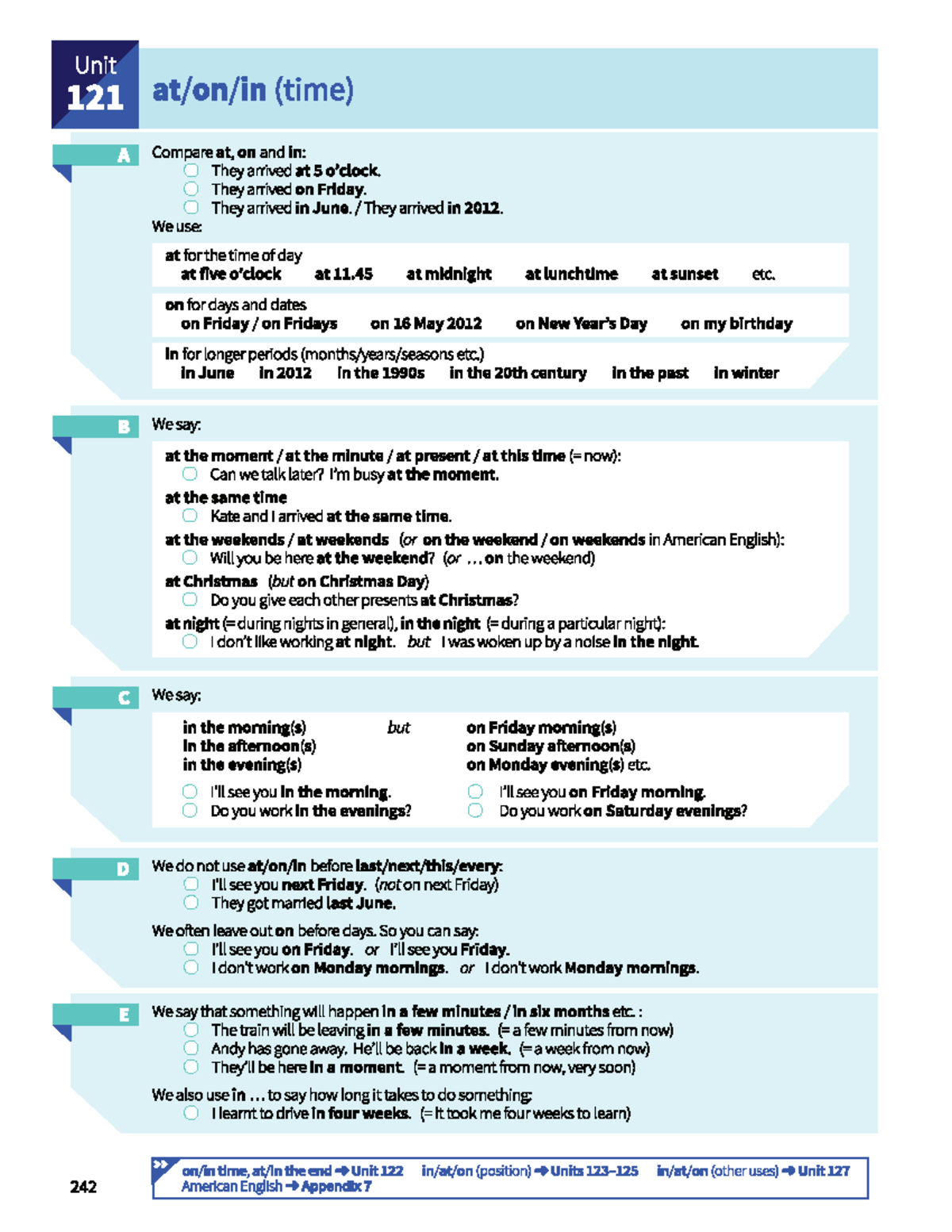 Prepositions of Time and Place: FFL 1 242 Study Guide - Studocu