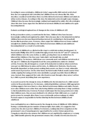2-Is childhood disappearing - Is Childhood disappearing? Sociologists ...