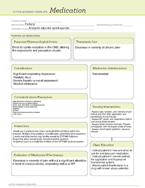 Ondansetron med - ATI template medications. - ACTIVE LEARNING TEMPLATES ...