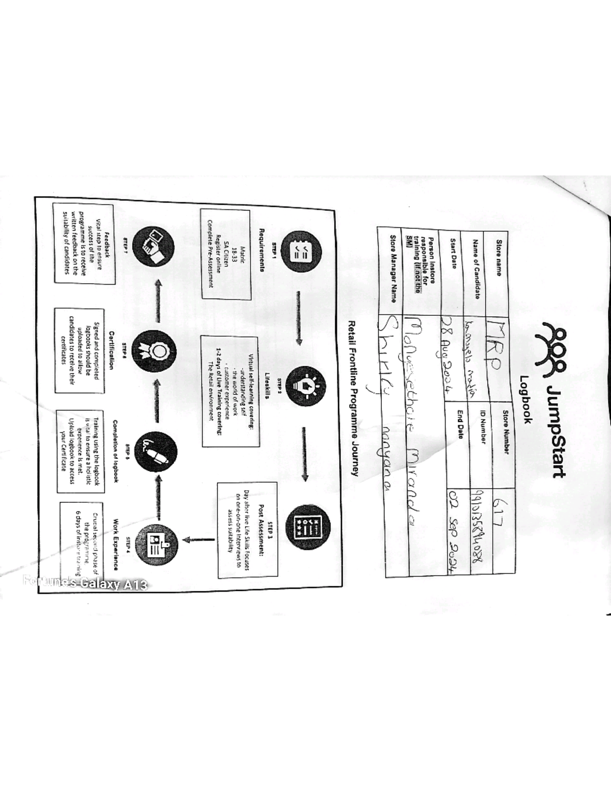NSOL505 JumpStart Logbook: Retail Training & Assessment Overview - Studocu