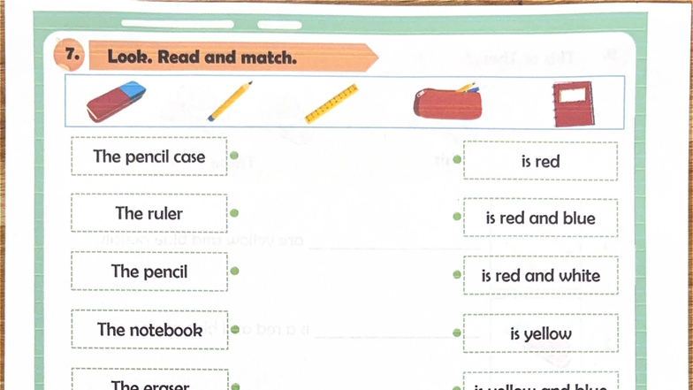 English Lesson: Look, Read, and Match Activities - Studocu