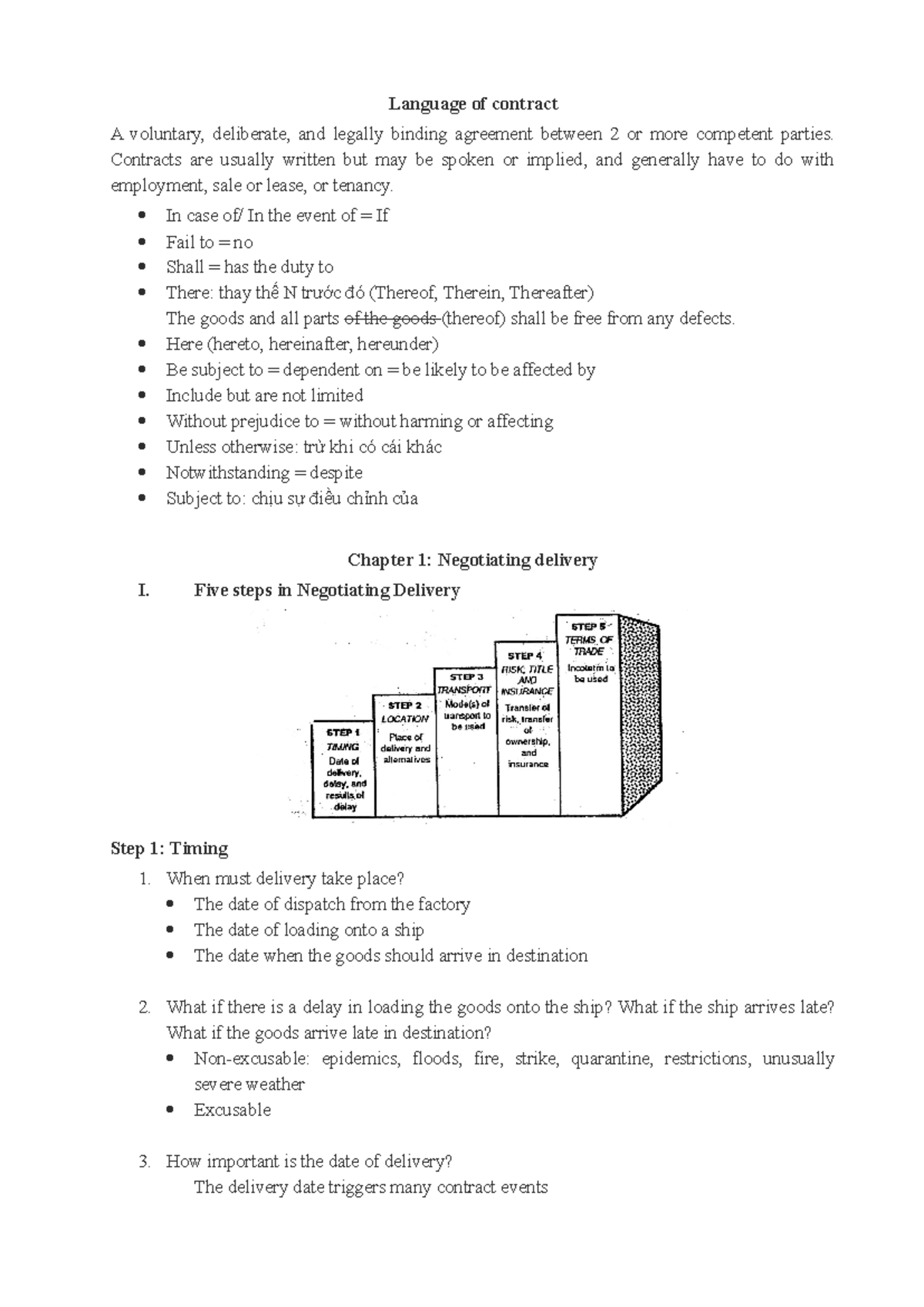 Ghi slide - Language of contract A voluntary, deliberate, and legally ...