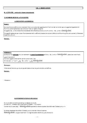 1ere DM fonction dérivée - Yvan Monka – Académie de Strasbourg – maths ...