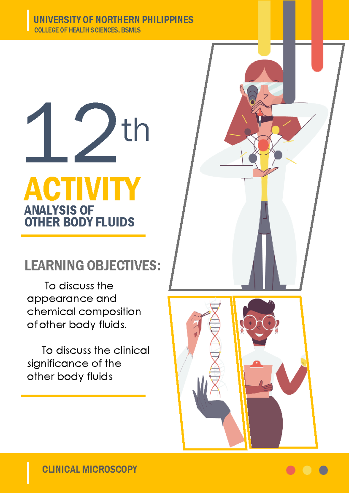CM-Lab Activity 12: Analysis of Other Body Fluids in Clinical ...