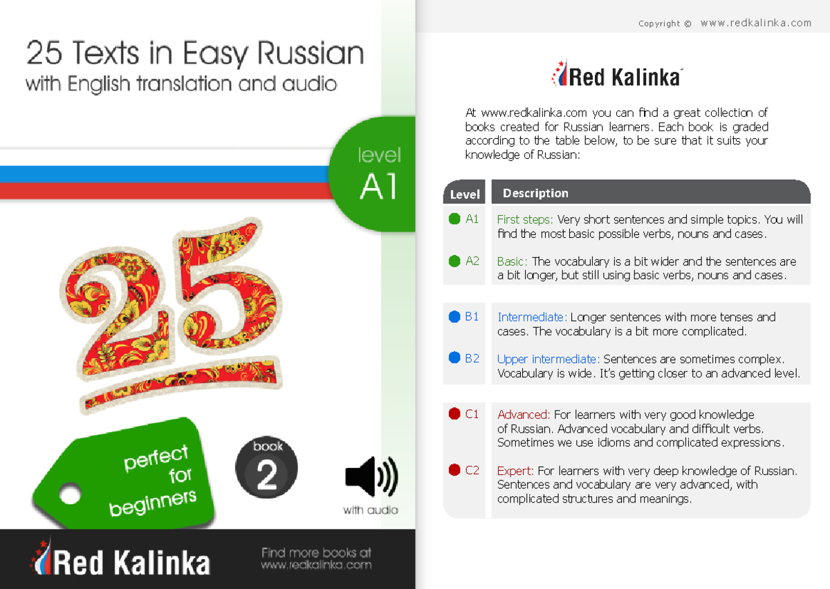 25 Russian Texts for A1 Learners - Anton and Olga's Stories - Studocu