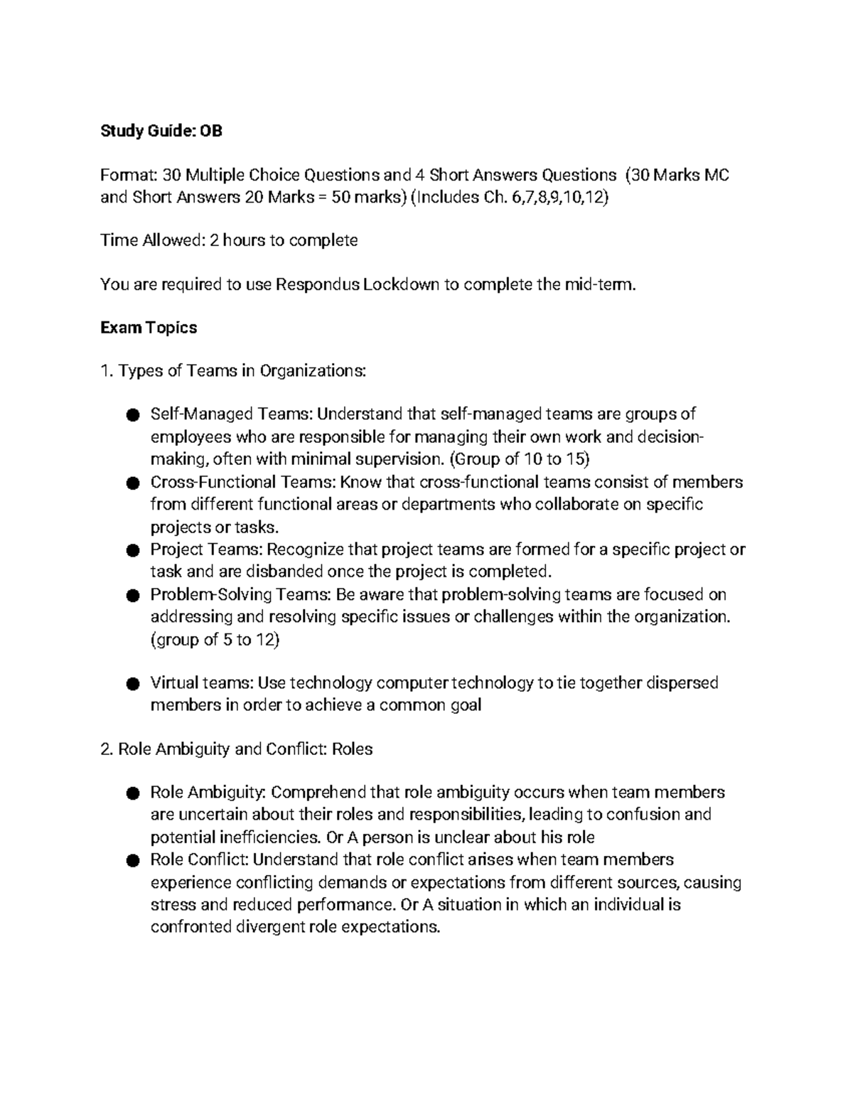 Study Guide OB (Auto Recovered) - Study Guide: OB Format: 30 Multiple ...