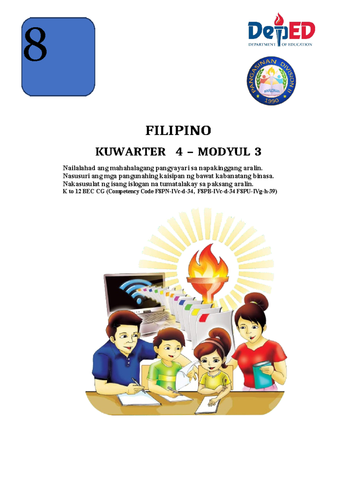 Filipino 8 - Modyul 3: Mahahalagang Pangyayari at Pagsusuri sa Florante at Laura - Studocu