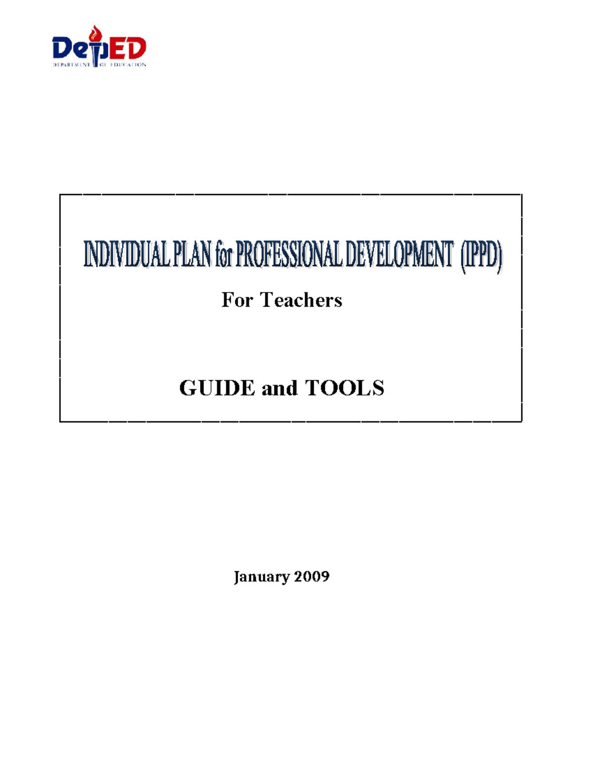 IPPD Guide and Tools for Teachers: A Comprehensive Development Plan - Studocu