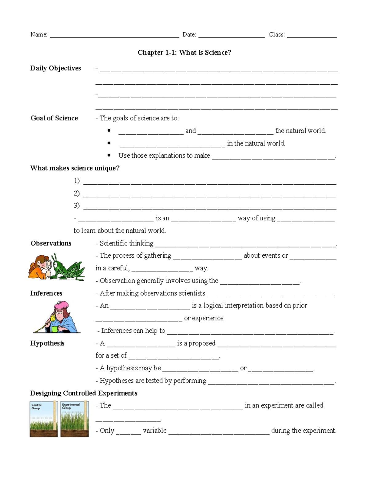 9-9 Biology CW: Chapter Notes on What is Science? - Studocu