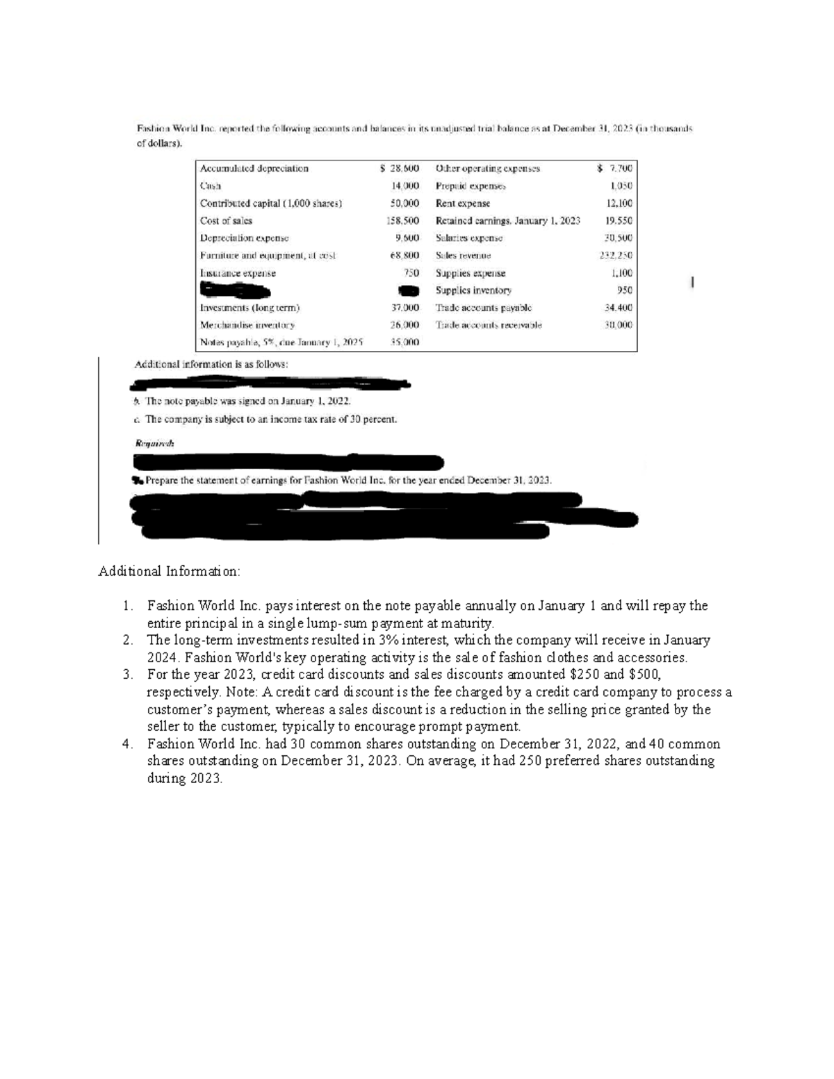 Chapter 3: Statement of Earnings Analysis (FIN 202) - Studocu