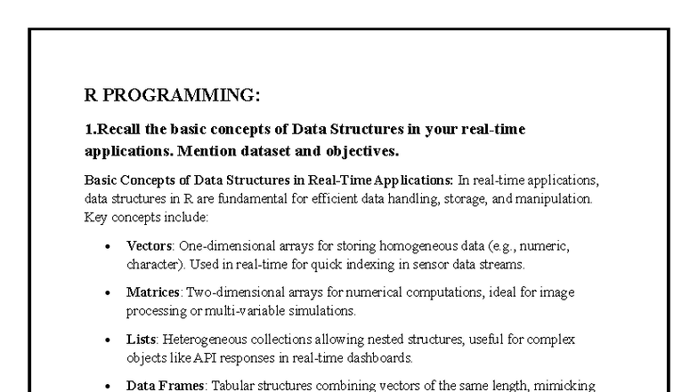 R Programming: Data Structures & Model Predictions (Final Project ...