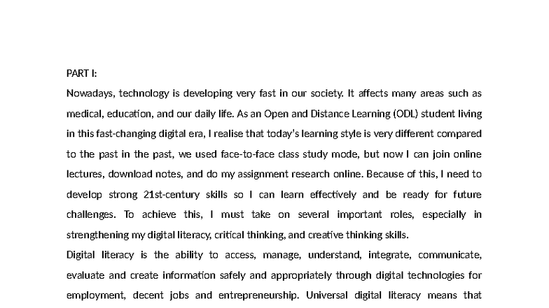 21 Assignments - Learning Skills For 21st Century - PART I: Nowadays ...