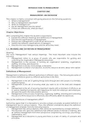 Chapter 2 - intro to management - Introduction to Management Chapter ...