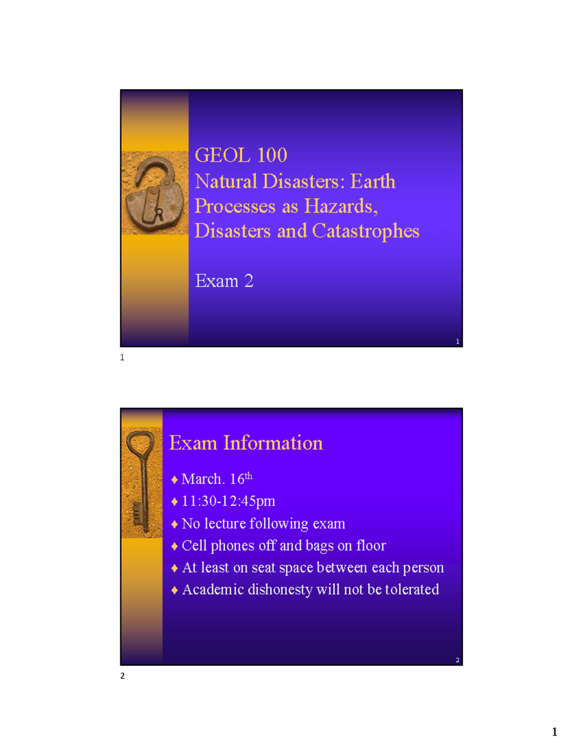 GEOL 100 Exam 2 Study Guide: Natural Disasters & Earth Processes - Studocu