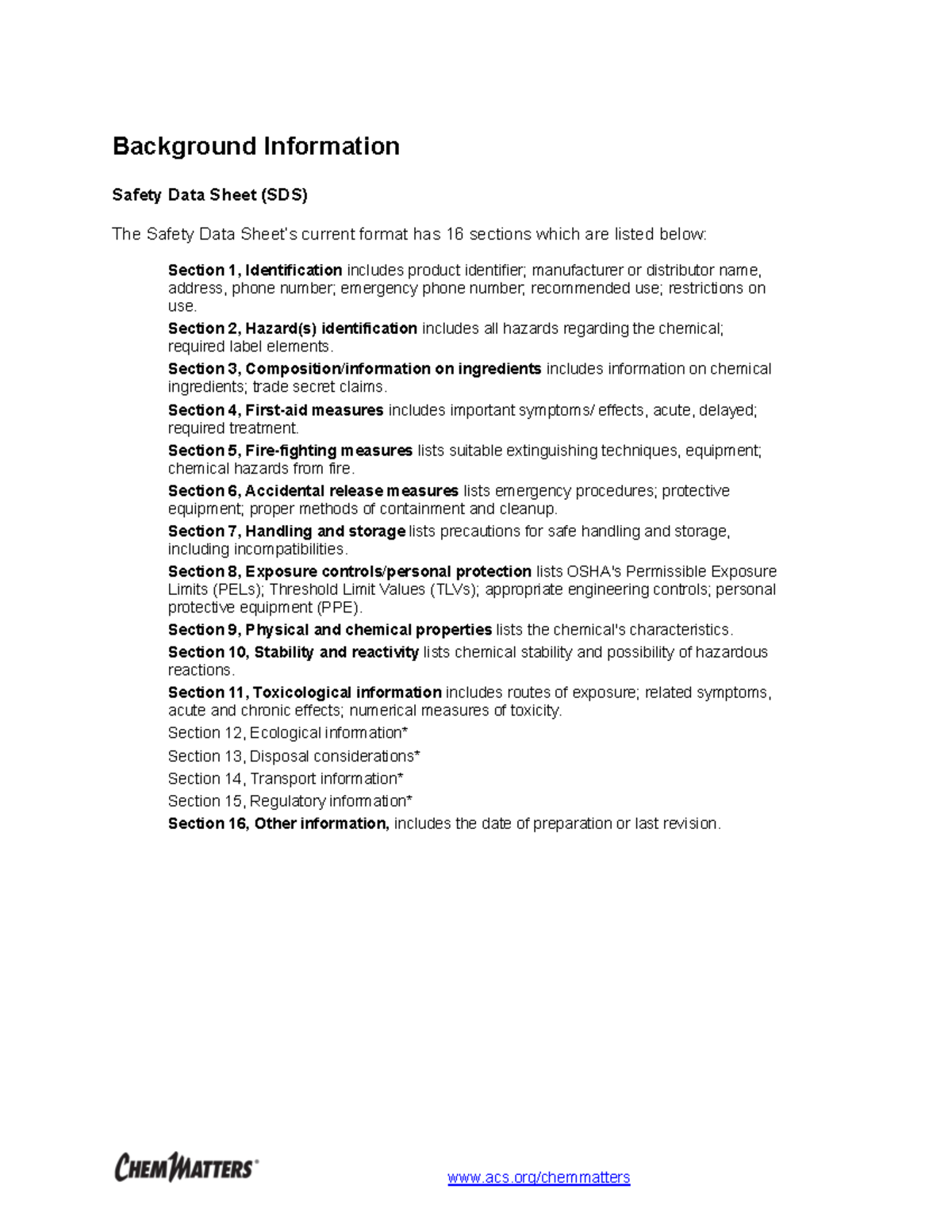 B3.3c Handout - Understanding Safety Symbols & SDS Guidelines - Studocu