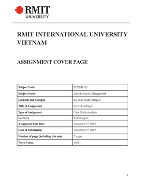 [Solved] Brief analysis of the management and stakeholders involved in ...
