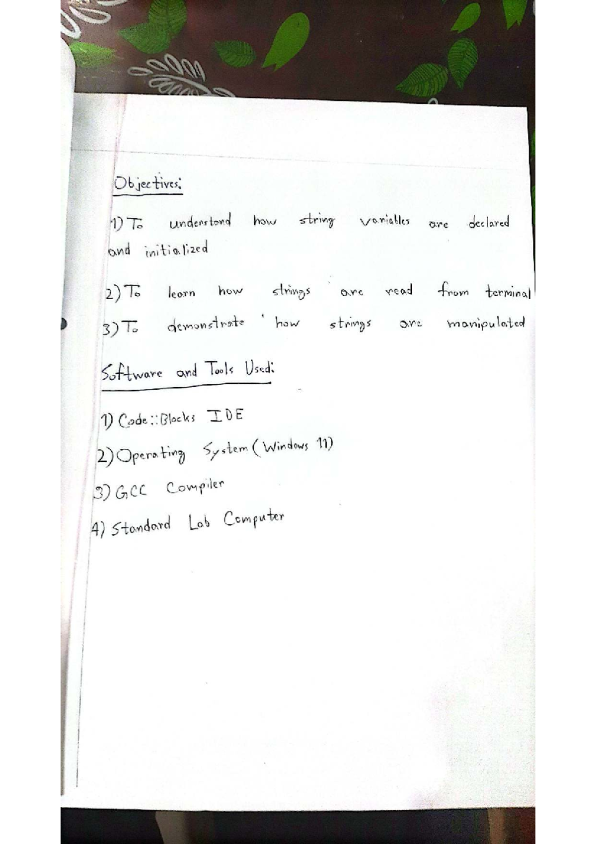 CSE-Lab-09: Understanding String Variables in C Programming - Studocu
