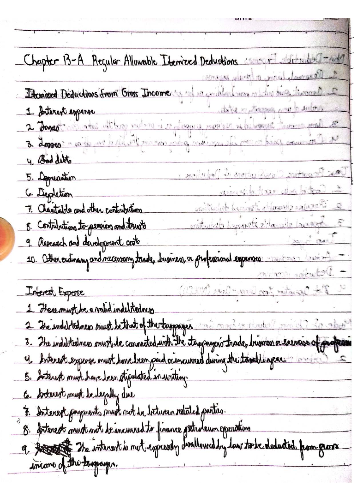 Chapter 13A: Regular Allowable Itemized Deductions in Income Tax - Studocu