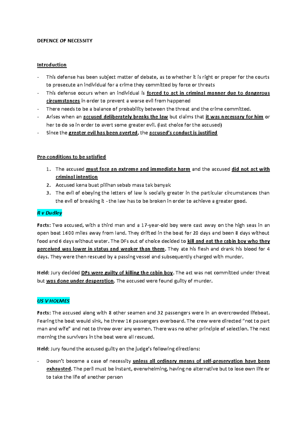 Defence of Necessity: Analyzing Legal Justifications in Criminal Law ...