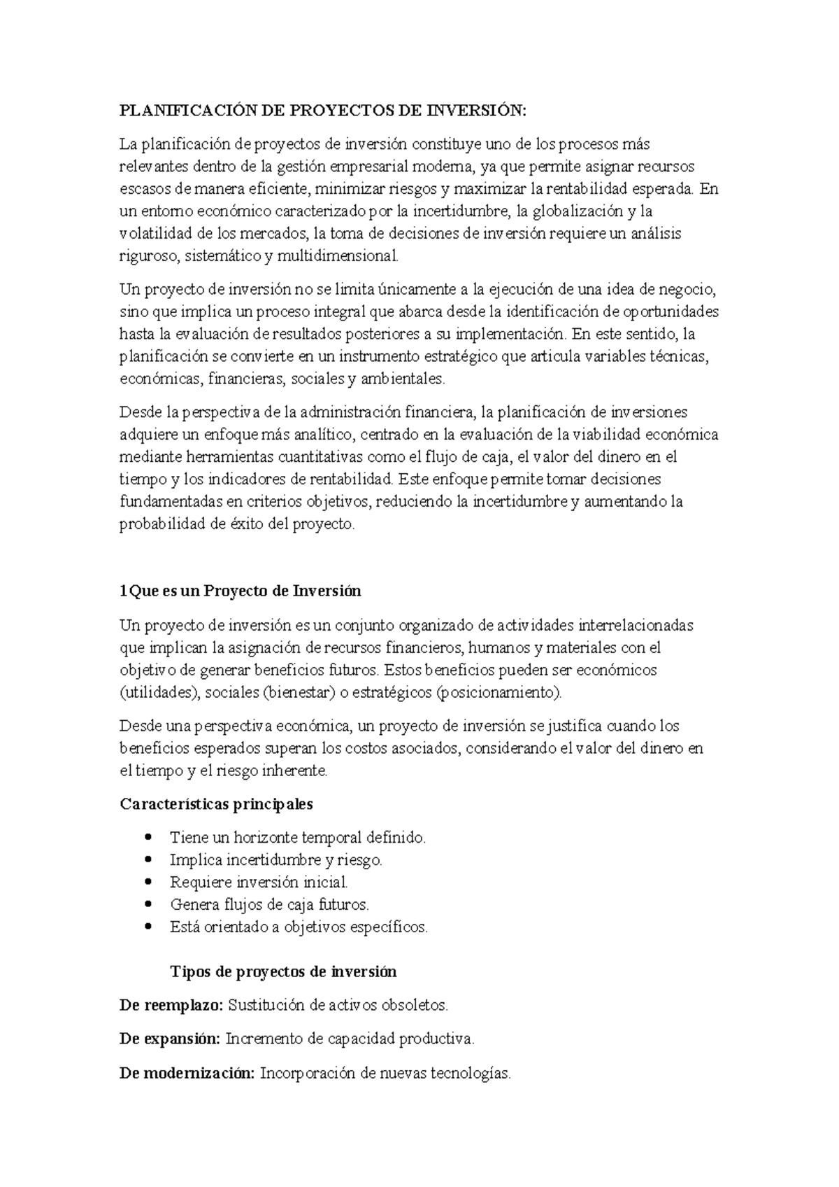 PLANIFICACIÓN DE PROYECTOS DE INVERSIÓN: Estrategias y Herramientas en ...