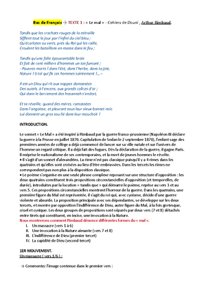 Rimbaud,Première Soirée - Lecture Linéaire n°5 : Intro : poème Première ...