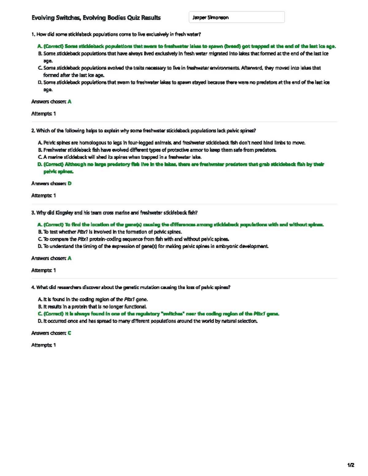 Animal Diversity Quiz 1: Evolving Switches & Bodies Insights - Studocu