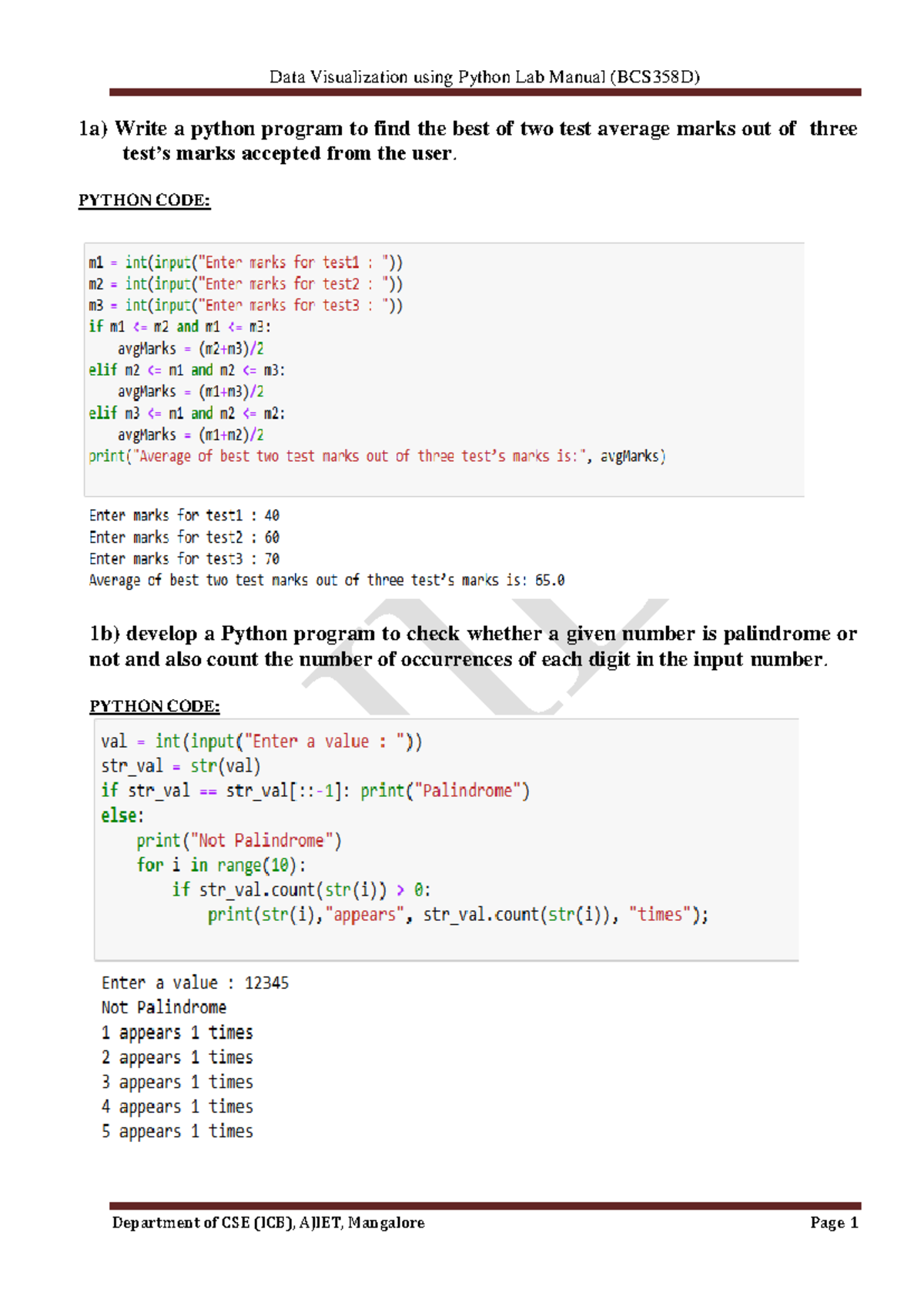 Data Visualization Lab Manual (BCS358D) - Python Programs & Exercises ...