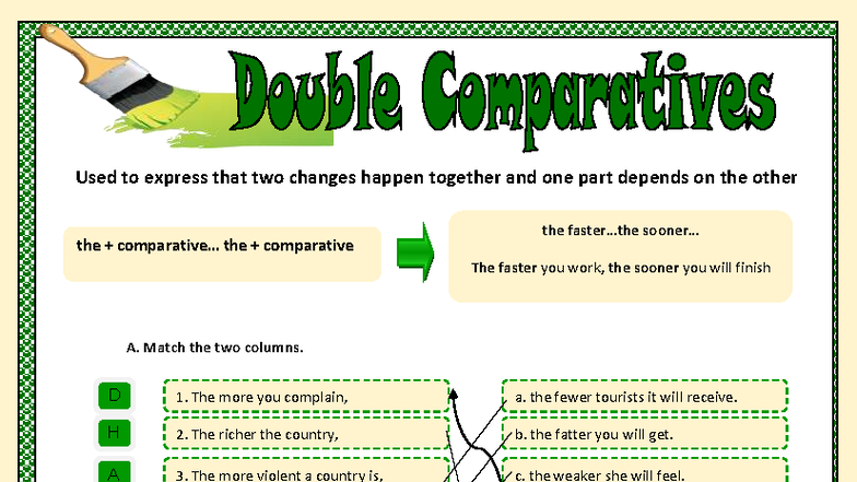 Double Comparatives (3) - Understanding Relationships in Changes - Studocu