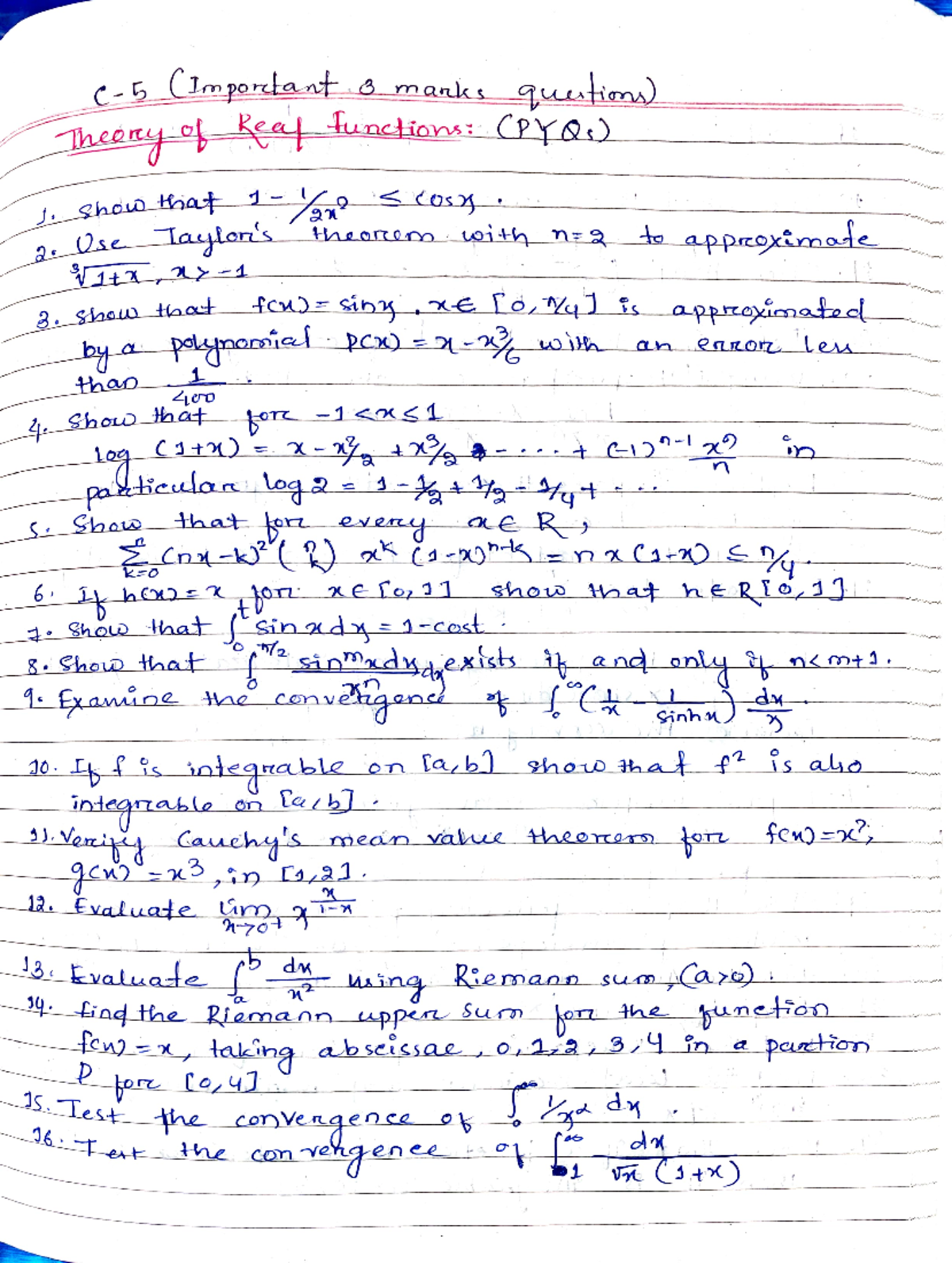 C-5 Important 3 Marks Question (PYQs) - (Important 3 marks questions ...