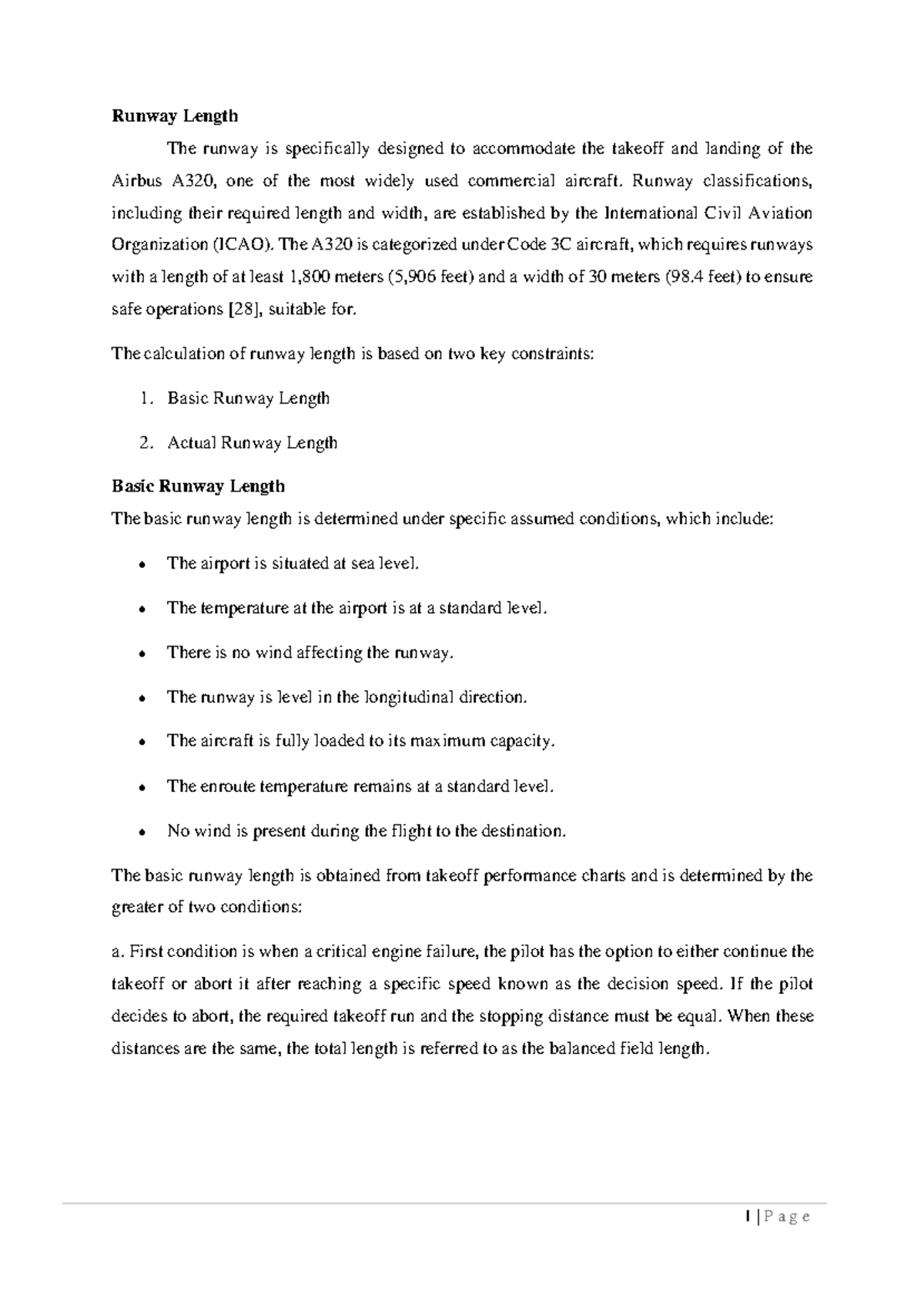 Runway Length Calculations for Airbus A320 Operations (ICAO) - Studocu