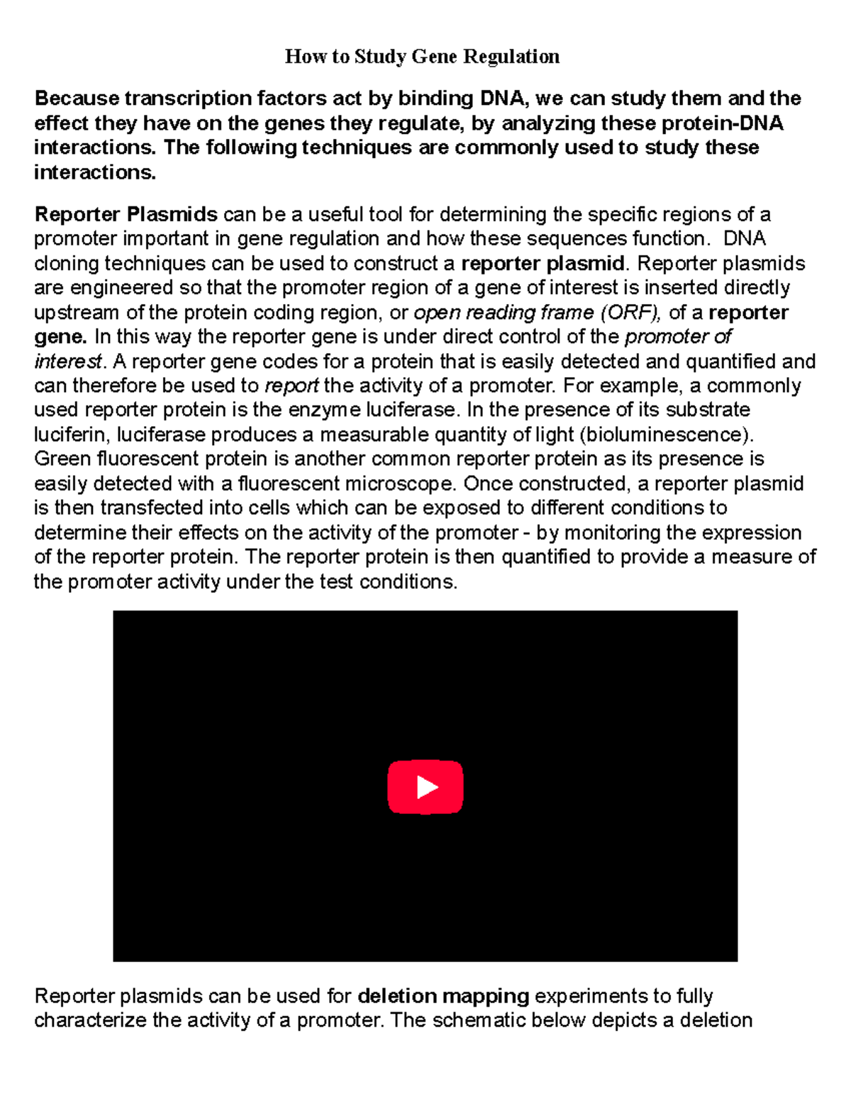 PT1 - R1 - Required Reading: Gene Regulation Techniques - MCB*2050 W26 ...