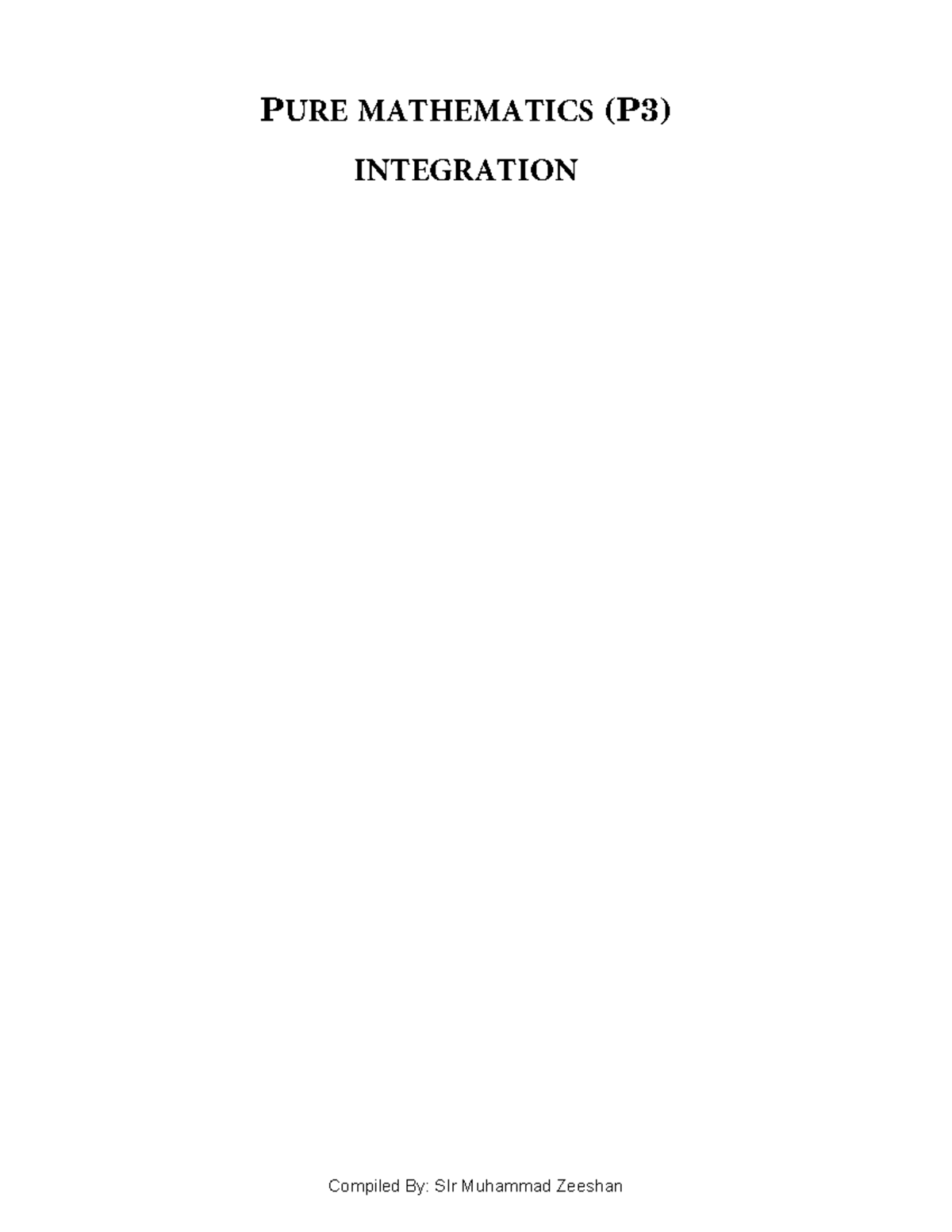 Integration (P3) Chapter 14: Comprehensive Notes on Techniques - Studocu