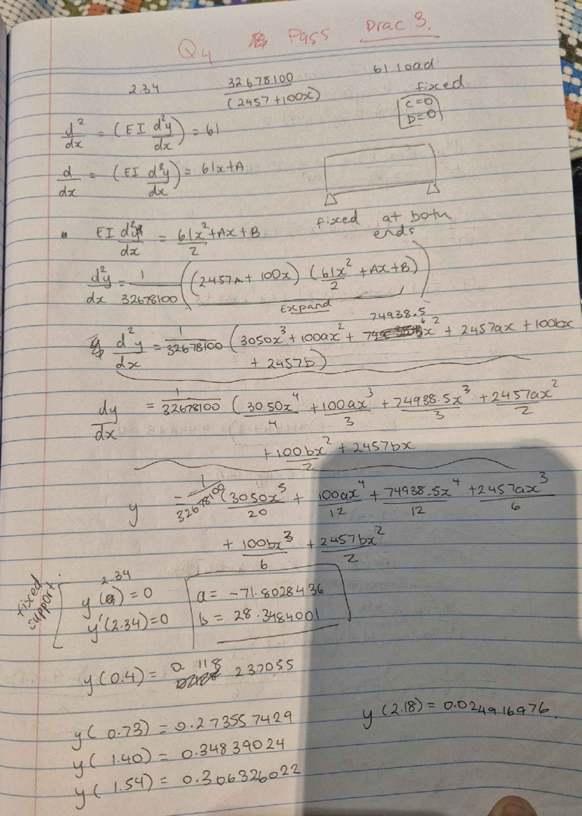 Practical Pass Q4 - Load Analysis and Calculations - Studocu