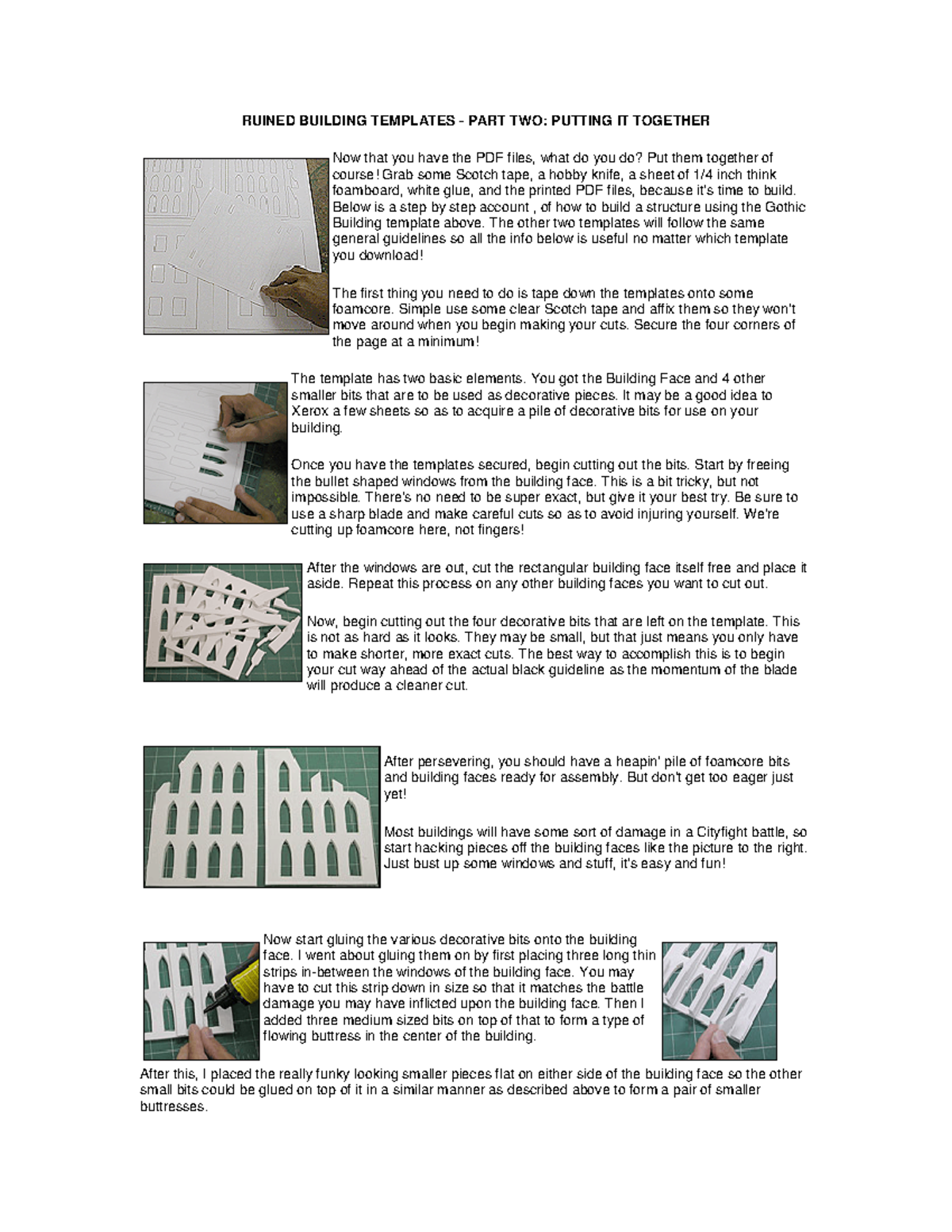 RUINED BUILDING TEMPLATES PART TWO: ASSEMBLY GUIDE - ADAS - Studocu