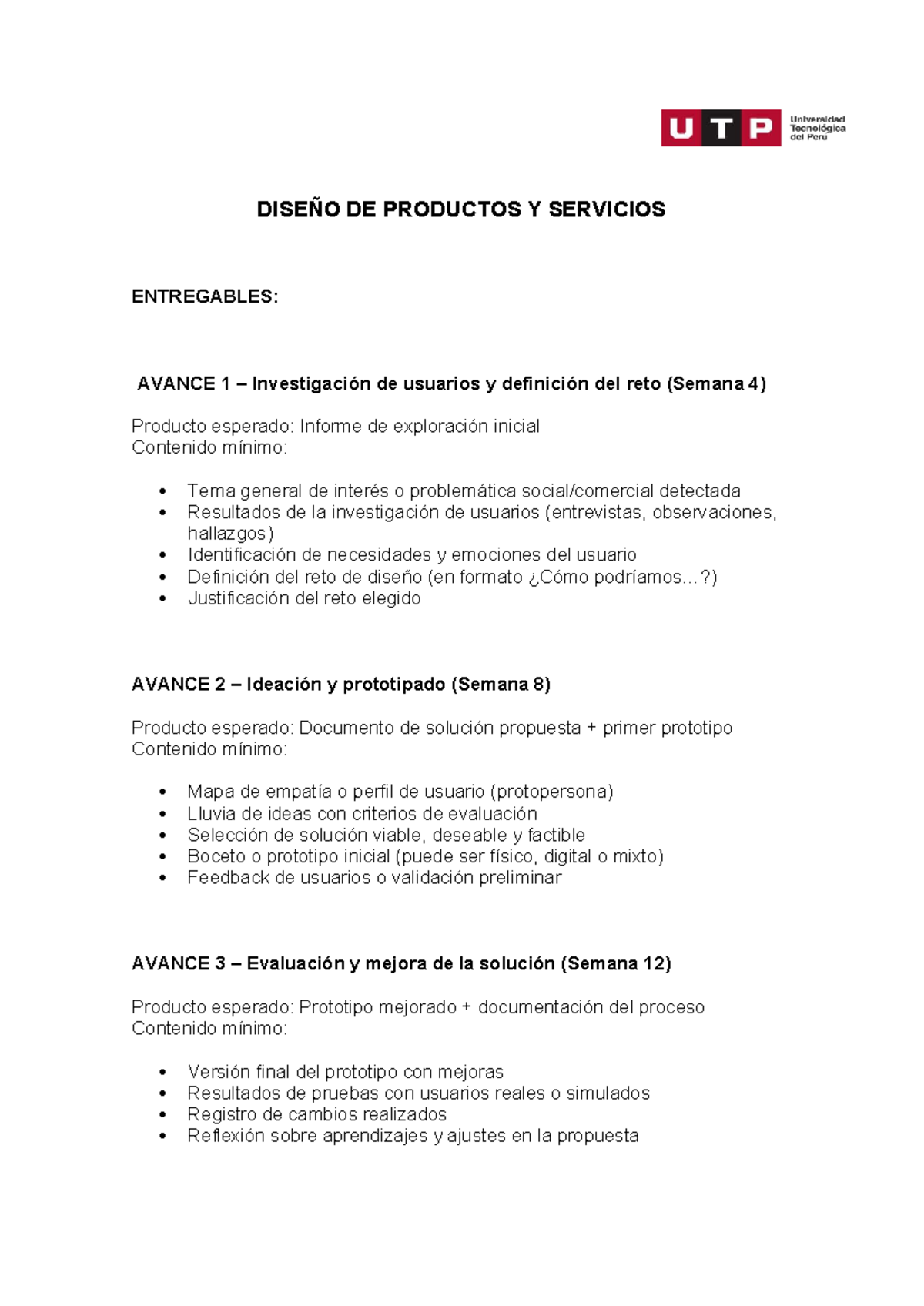 Entregables y Esquema Final DPS: Avances en Diseño de Productos y ...