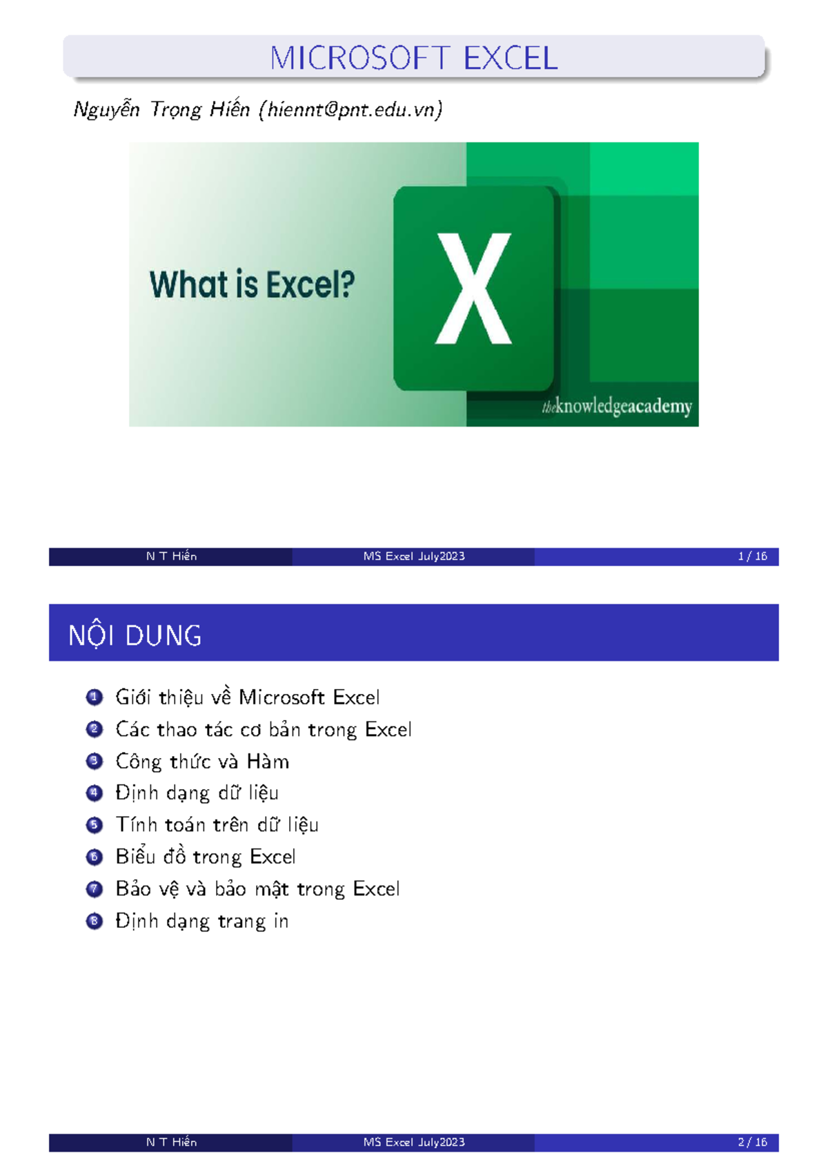 Hướng Dẫn Sử Dụng MS Excel: Các Tính Năng Cơ Bản và Nâng Cao - Studocu