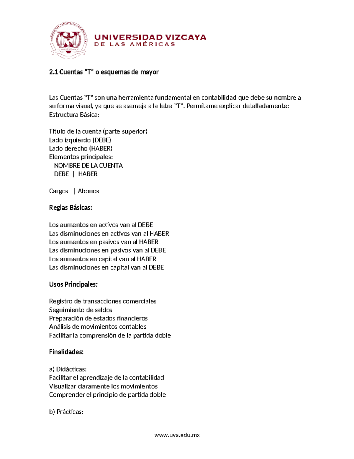 Cuentas T y Ciclo Contable: Guía Completa de Contabilidad - Studocu