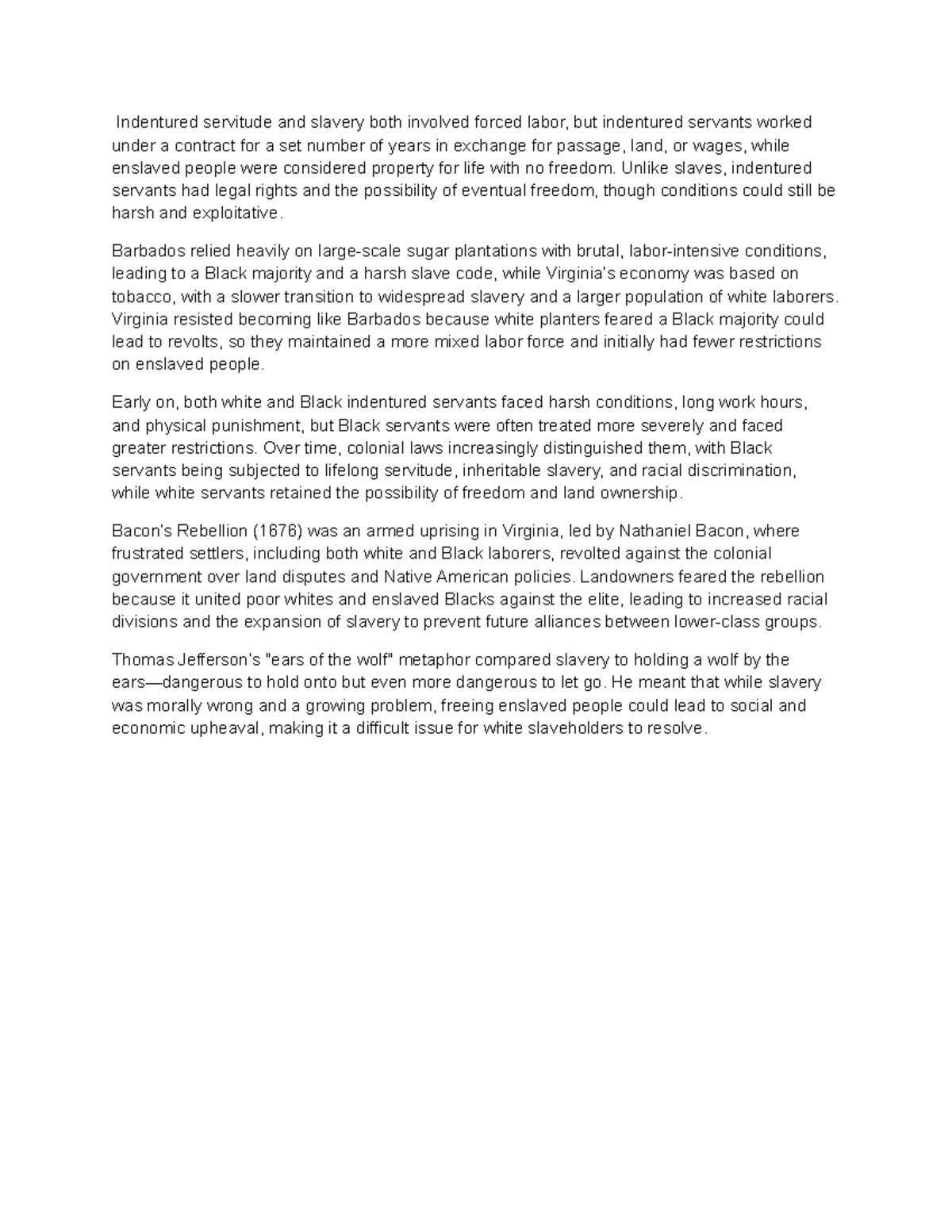 Untitled document - I got an A for this - Indentured servitude and ...