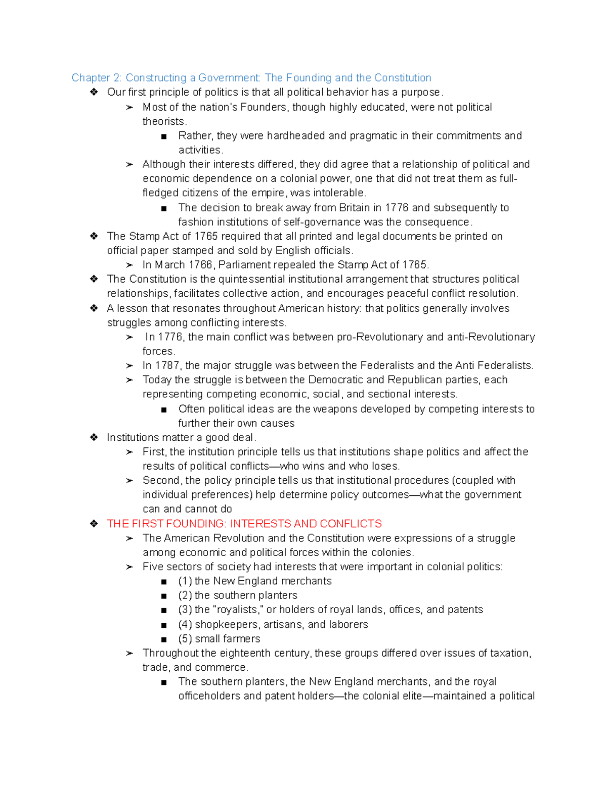 Chapter 2: The Foundations of American Government and the Constitution ...