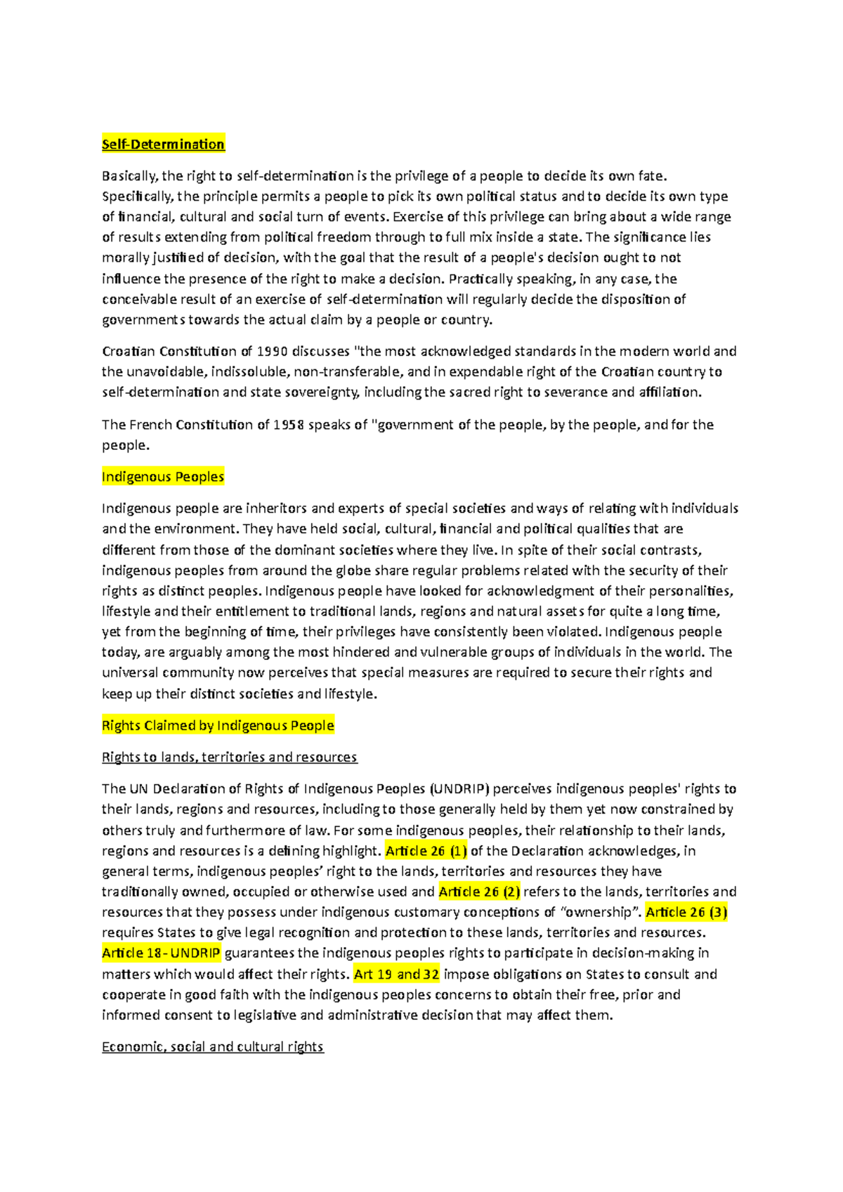 Self-Determination Rights of Indigenous Peoples: A Comparative Study ...