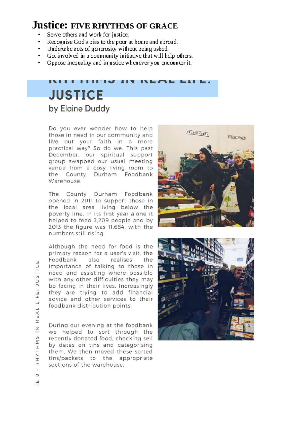 Justice and Injustice: Reflections on Community and Compassion (Rof G ...