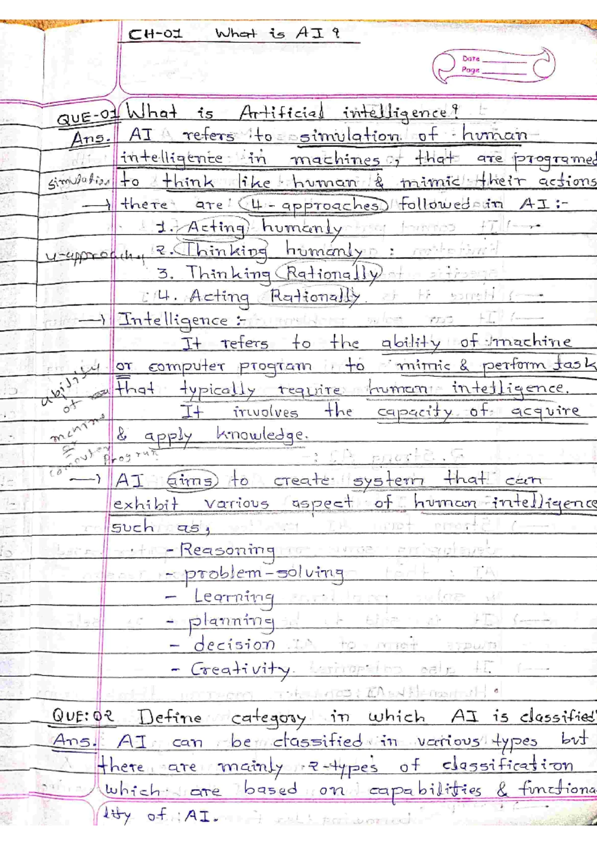 AI Unit 4 - Unit 4 - Uncertain Knowledge and Reasoning: Acting under Uncertainty, Basic ...