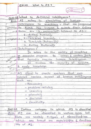 AI Unit 4 - Unit 4 - Uncertain Knowledge and Reasoning: Acting under ...