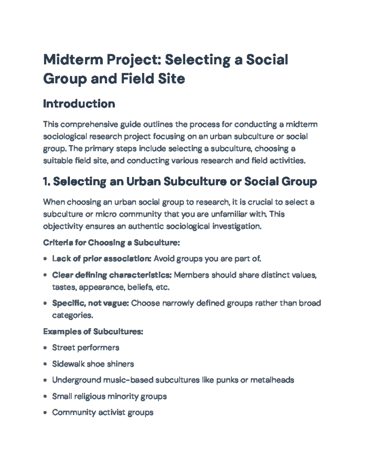 Midterm Project: Researching Urban Subcultures and Social Groups ...