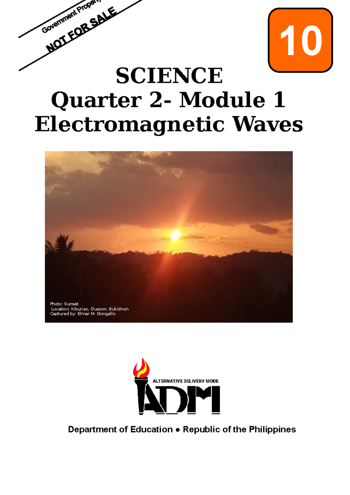 Science 10 - Quarter 2 Module 1: Electromagnetic Waves Study Guide - Studocu